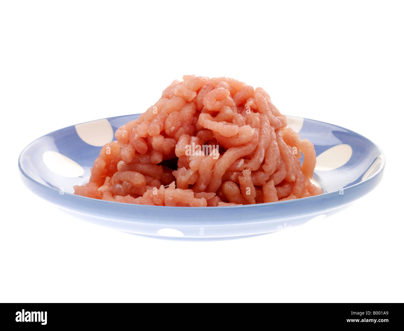 Fresh Healthy Lean Low Fat Raw Turkey Mince Isolated Against A White ...