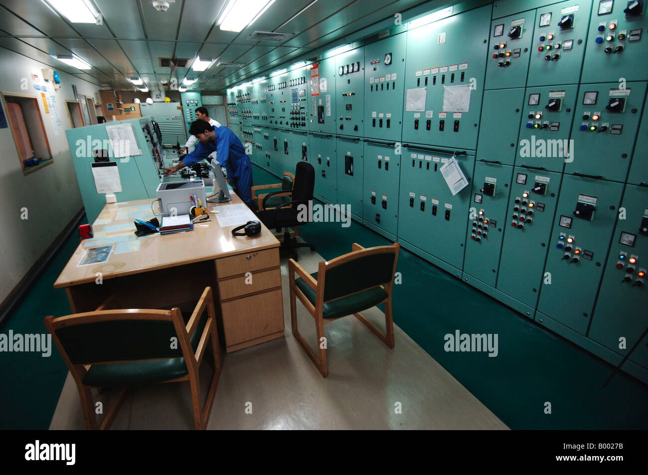 Port of Rotterdam Botlek Vopak Oil Terminal the computer room of a ...