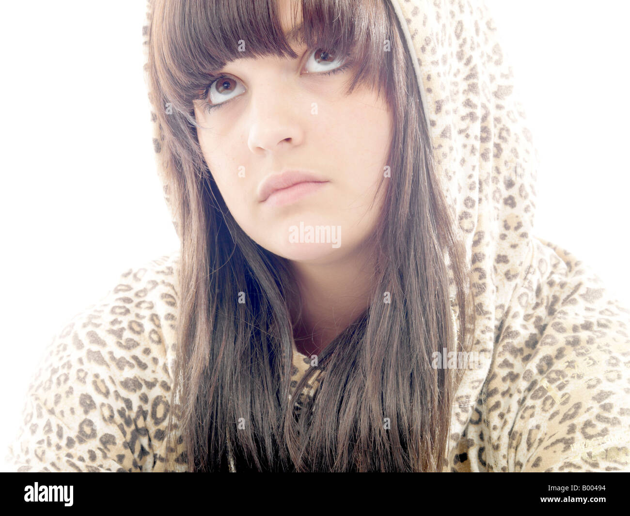 Young Depressed Teenage Girl Or Woman With Negative Thoughts Sitting ...