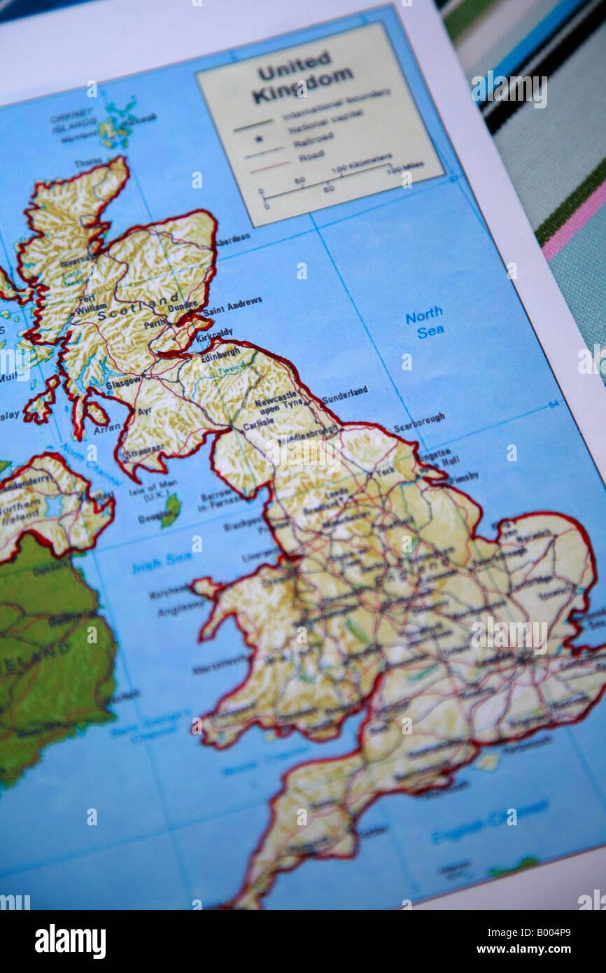 Uk map hi-res stock photography and images - Alamy