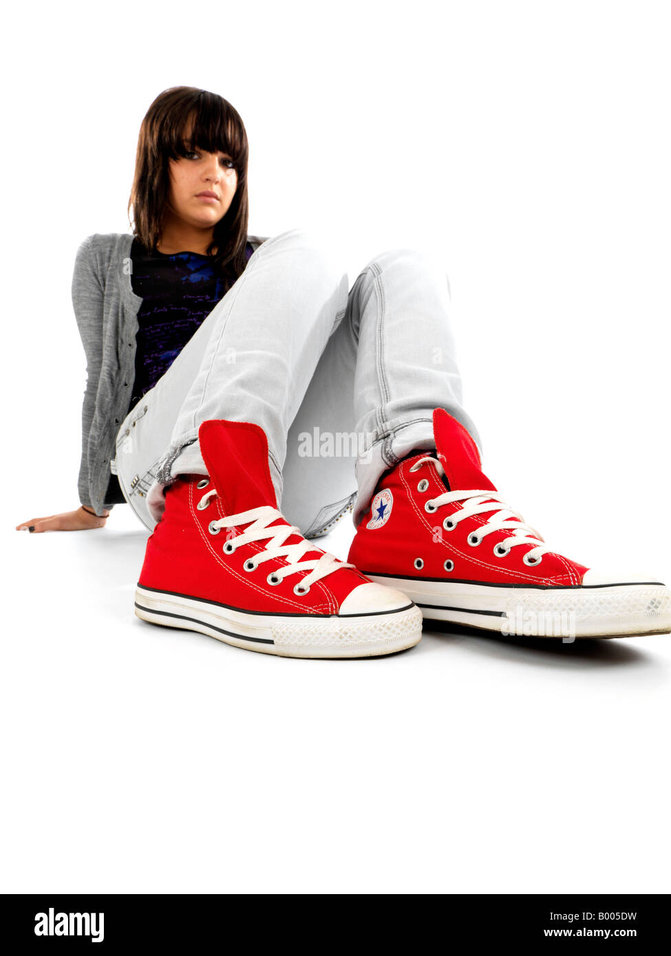 Bored Young Woman Model Released Stock Photo - Alamy