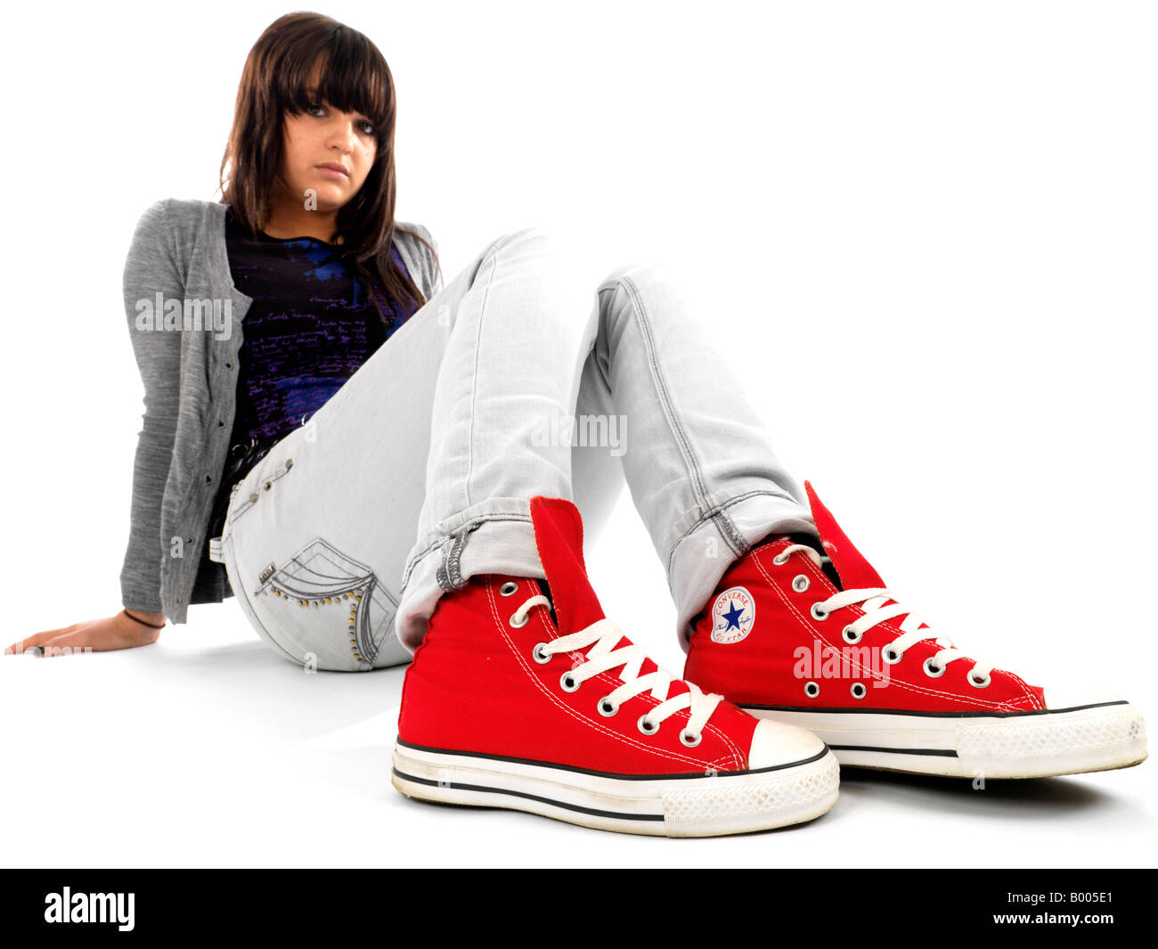 Bored Young Woman Model Released Stock Photo - Alamy