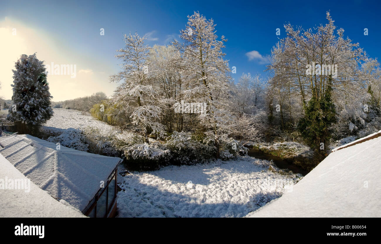 A snow covered rural landscape in the countryside Stock Photo - Alamy
