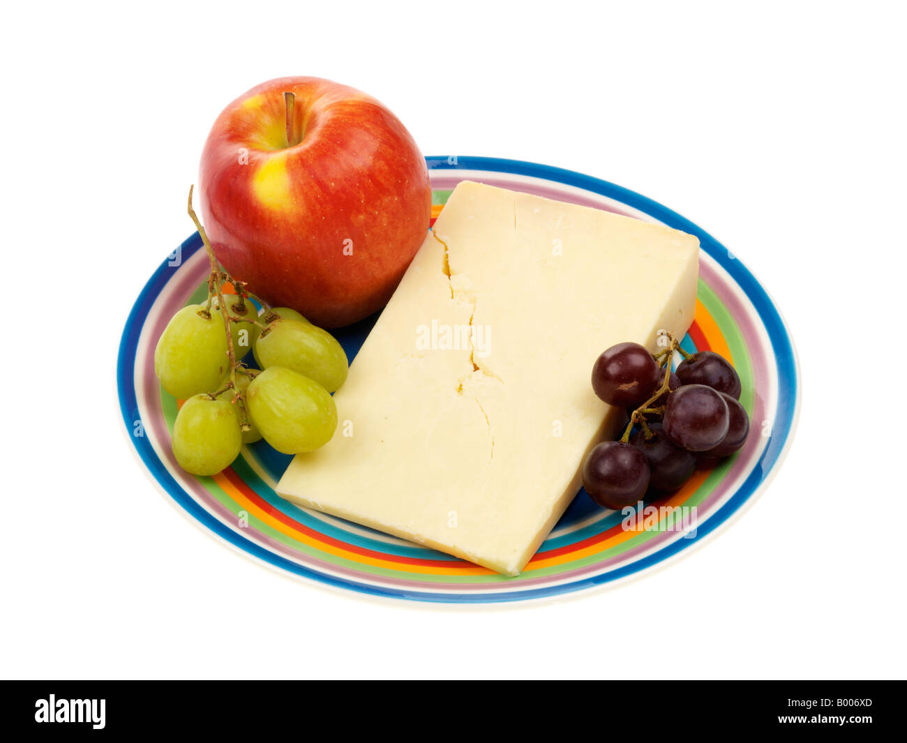 Fresh Block Or Wedge Of Cheese With A Selection Of Fresh Ripe Healthy ...