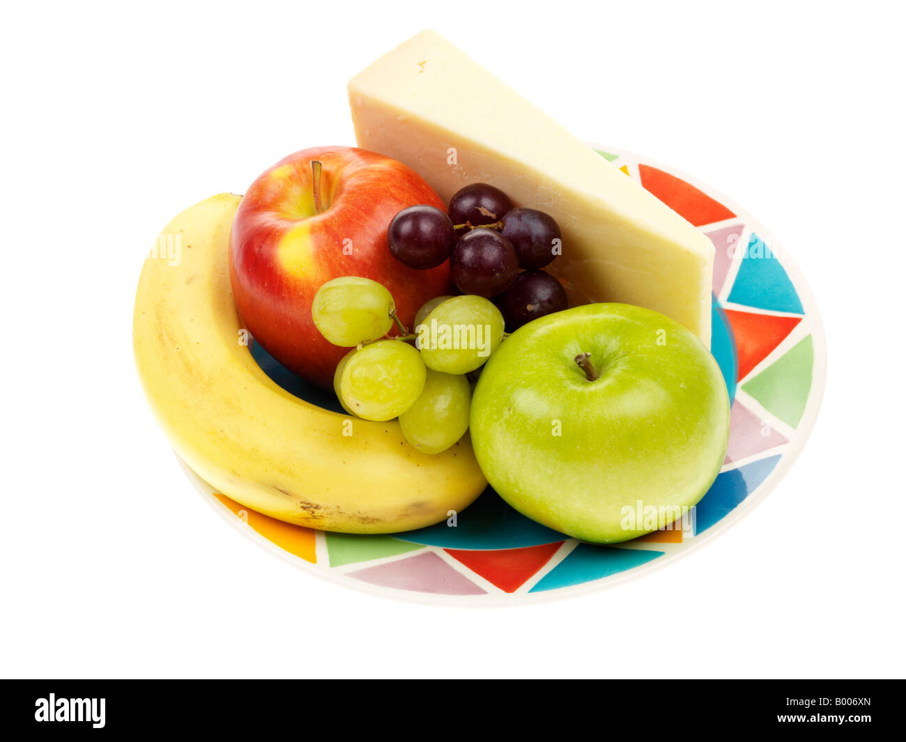 Fresh Block Or Wedge Of Cheese With A Selection Of Fresh Ripe Healthy ...