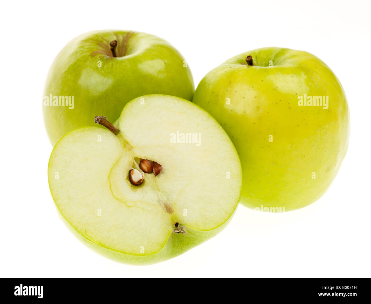 Fresh Healthy Ripe Apples, With No People Isolated On White Stock Photo ...