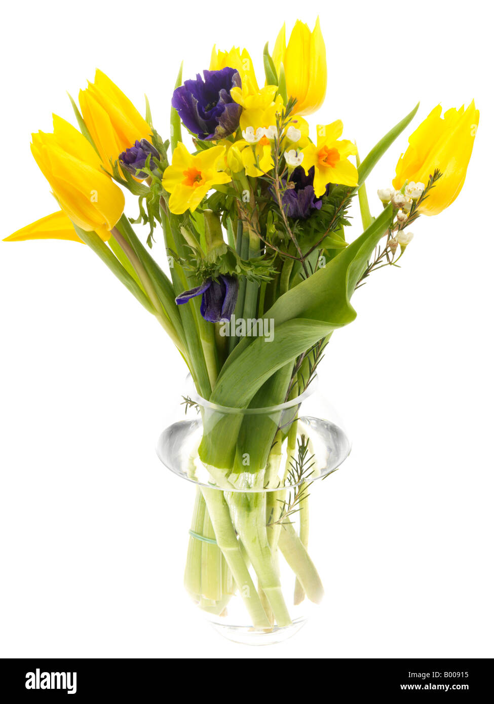 Vase Of Spring Flowers Stock Photo - Alamy