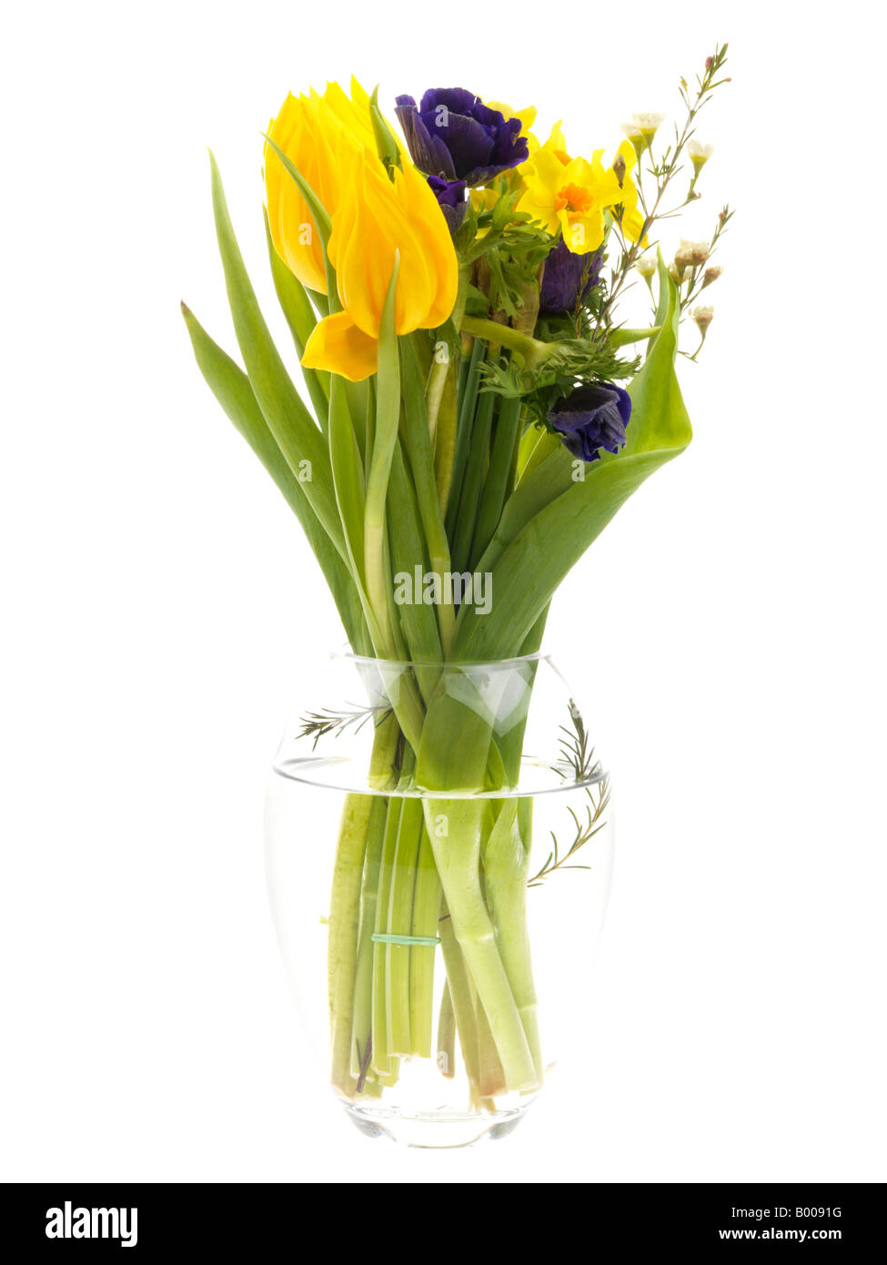 Vase Of Spring Flowers Stock Photo - Alamy