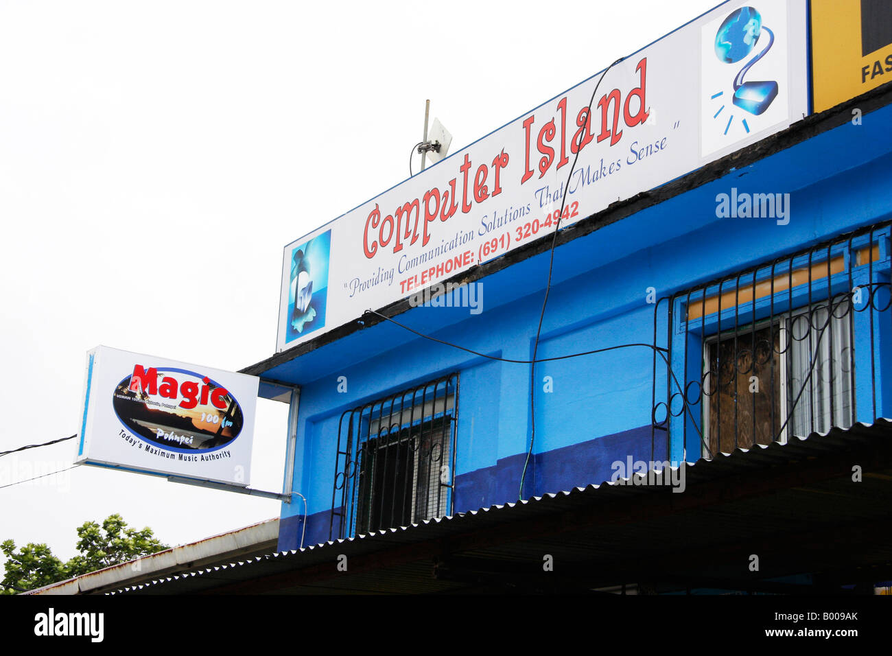 Computer shop on Pohnpei Island,Micronesia,Pacific Ocean Stock Photo ...