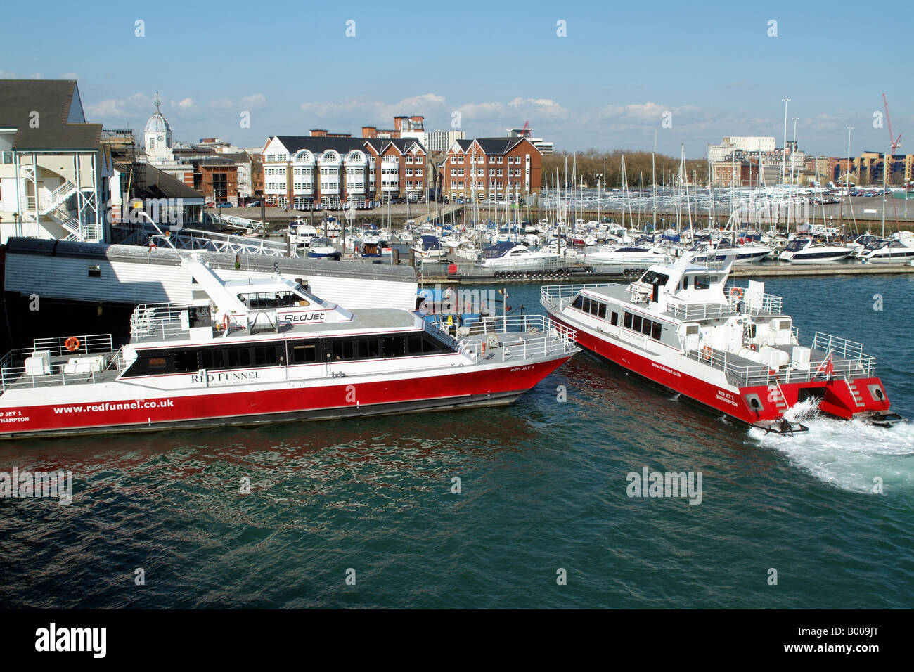 Red Jet Catamarans operated by Red Funnel Company at Town Quay ...