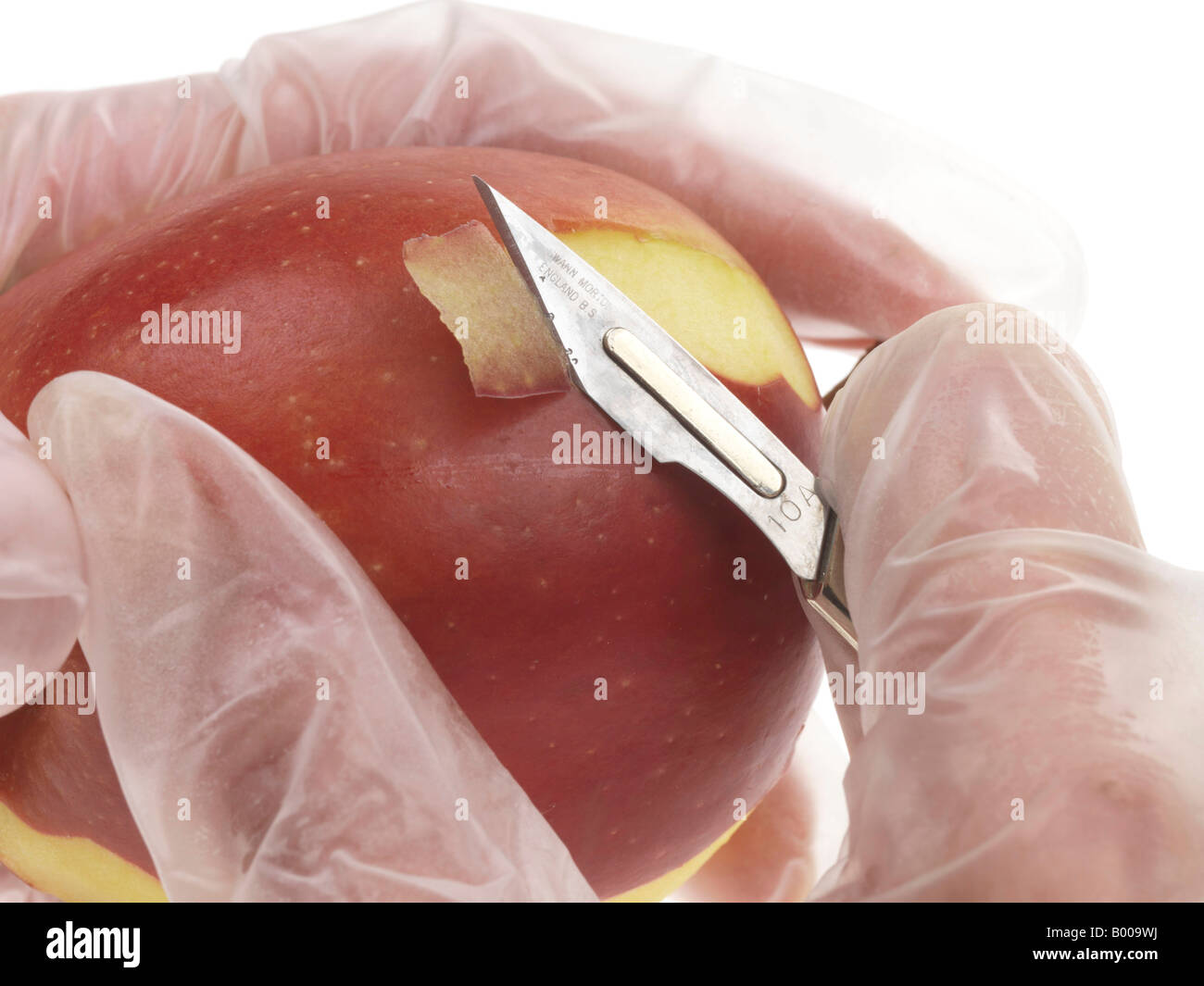 Peeling an Apple With Scalpel Stock Photo - Alamy