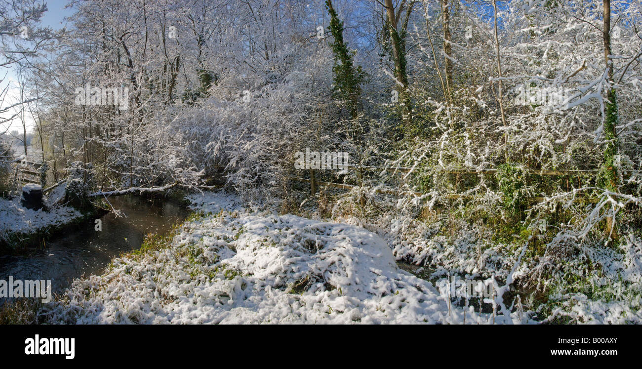 A snow covered rural landscape in the countryside Stock Photo - Alamy