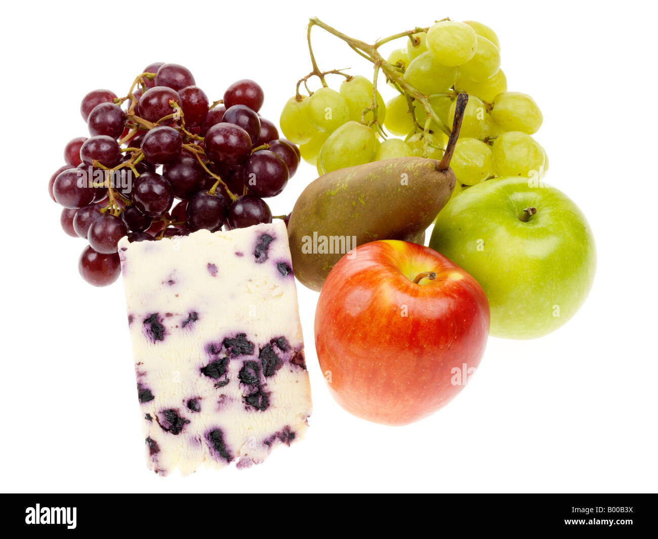 Blueberry White Stilton Cheese with Fruit Stock Photo - Alamy