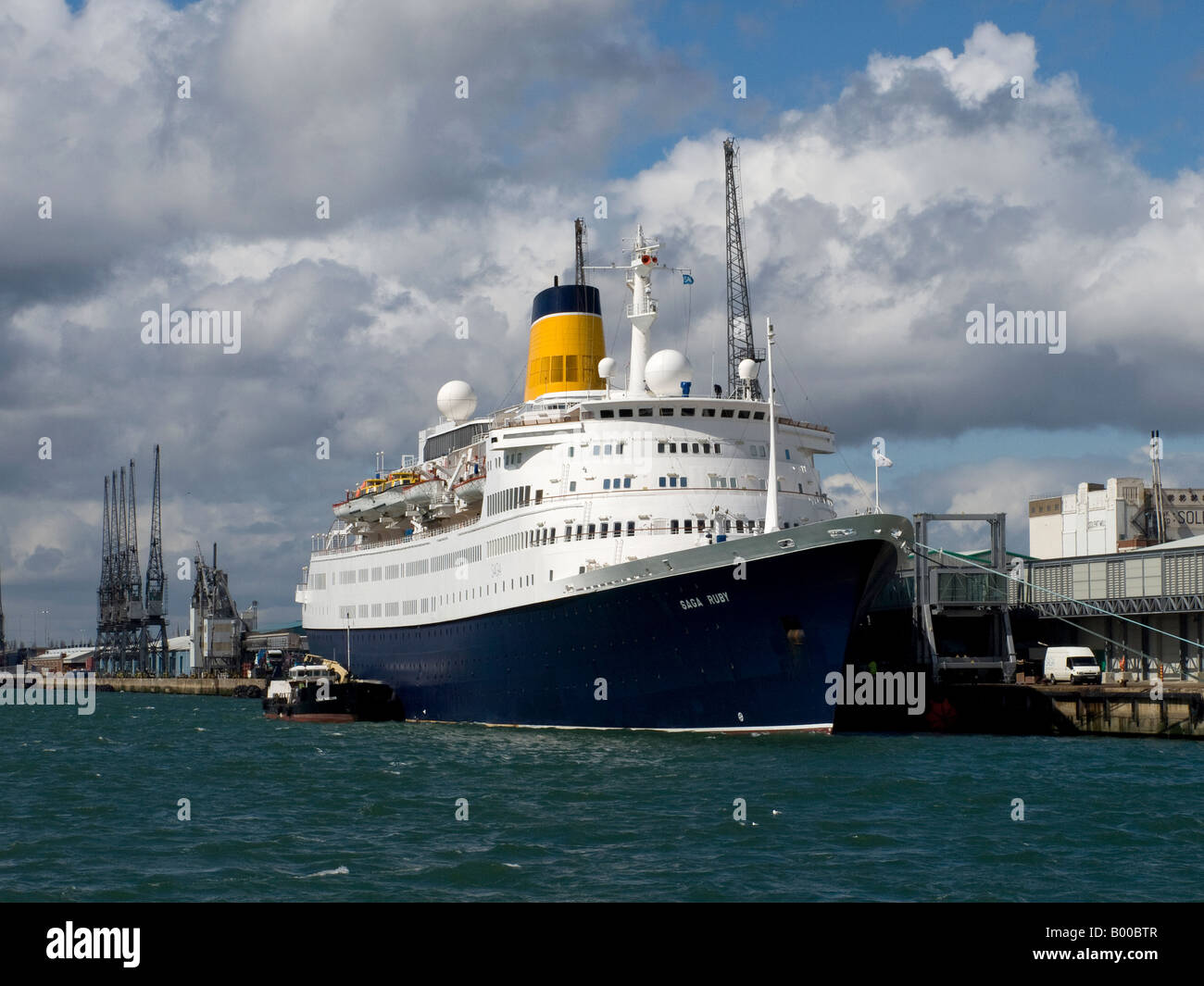 Cruise ship Saga Ruby berthed in Southampton UK Stock Photo - Alamy