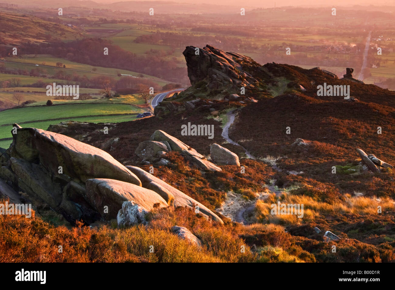 Evening Light on Ramshaw Rocks in the Peak District National Park ...