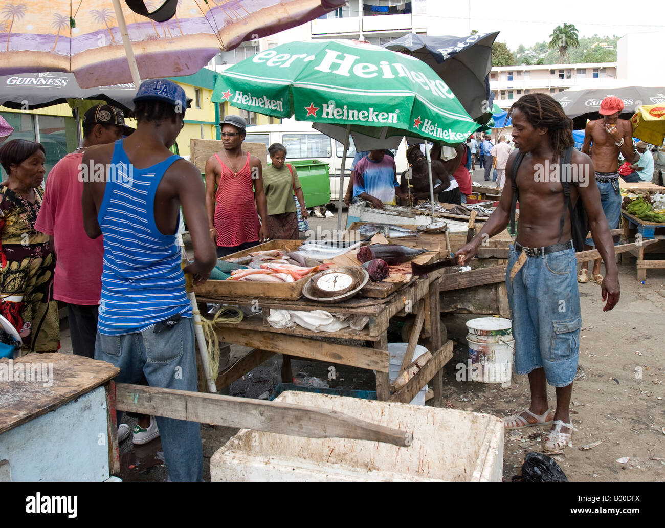 Castries market, St Lucia Stock Photo - Alamy