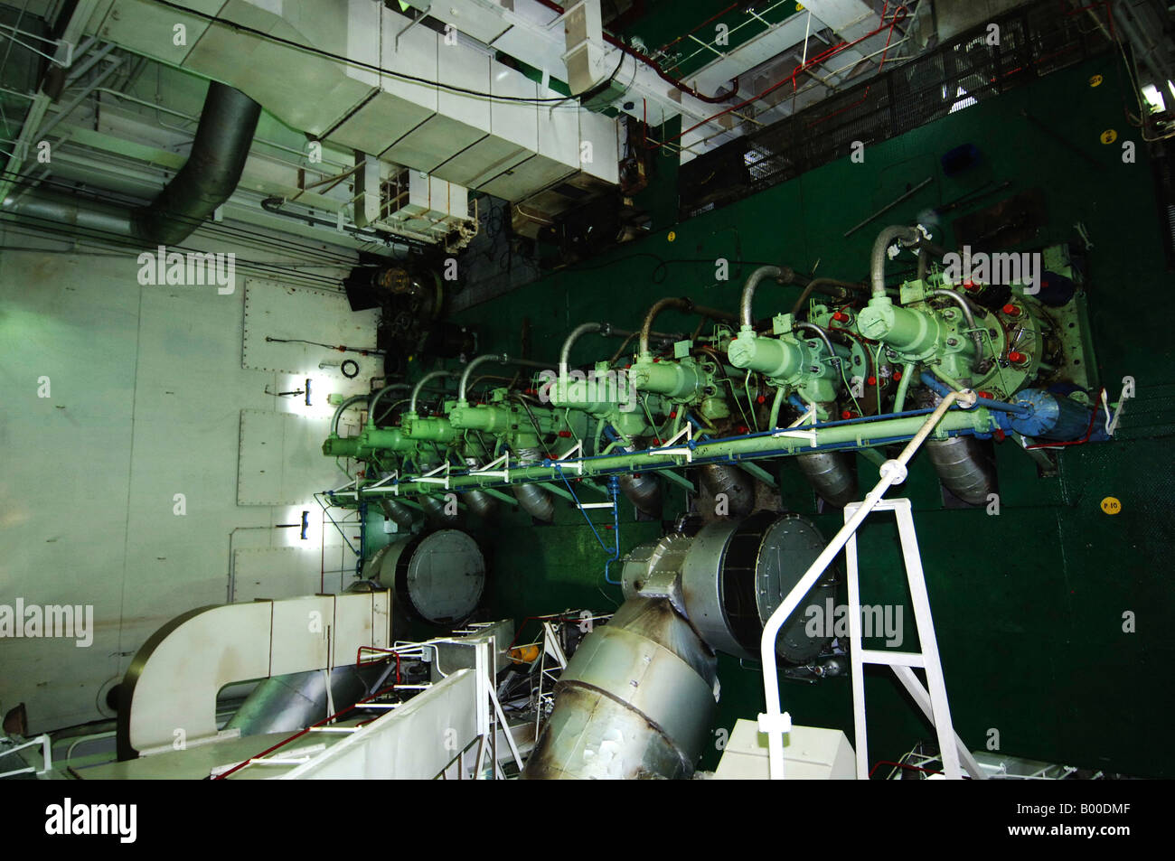 Port of Rotterdam the engine room of a bulk carrier docked at the EMO ...