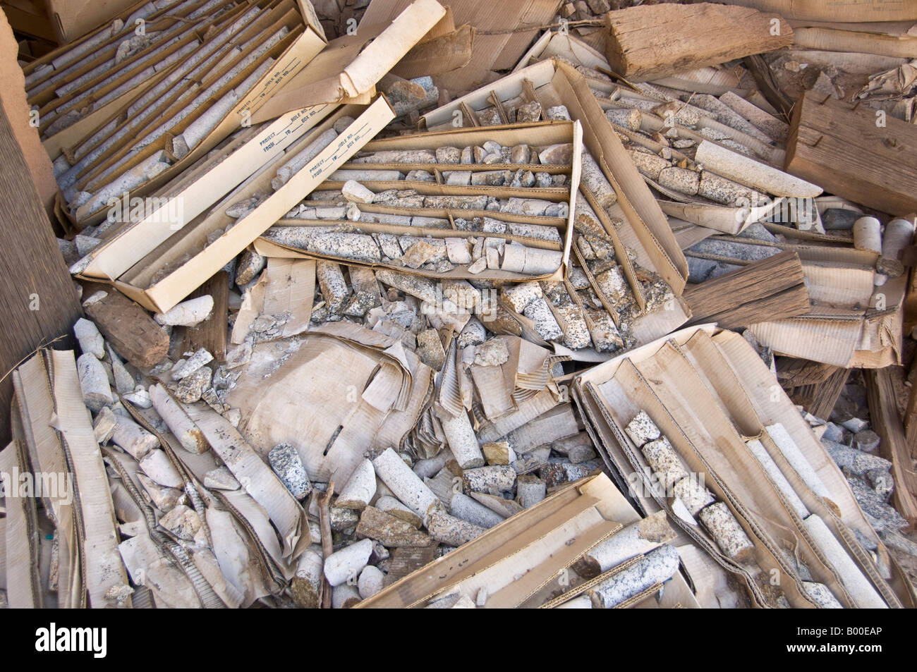 Boxes of core samples from a mining operation Stock Photo - Alamy