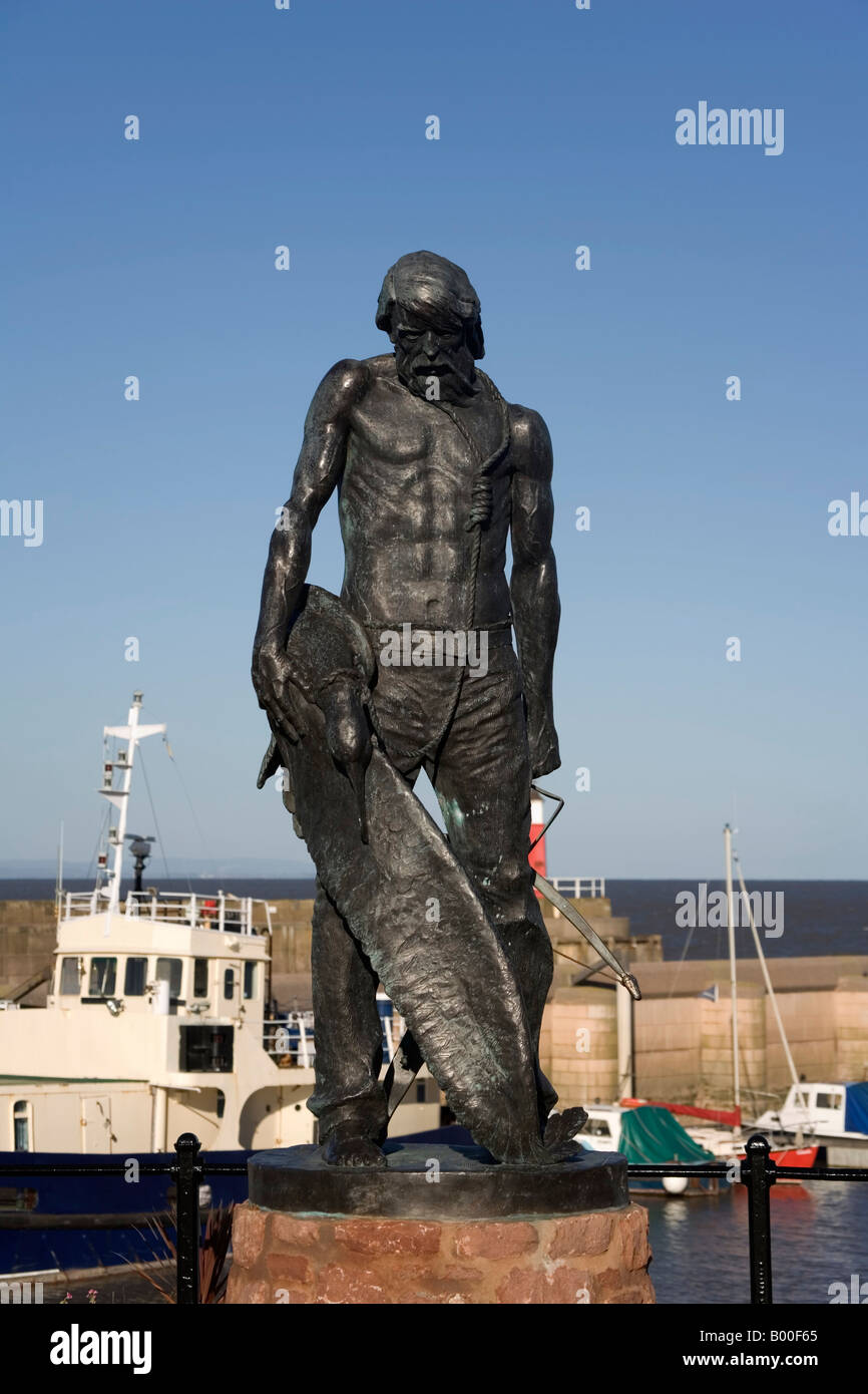 Statue of the ancient mariner at watchet somerset england uk Stock ...