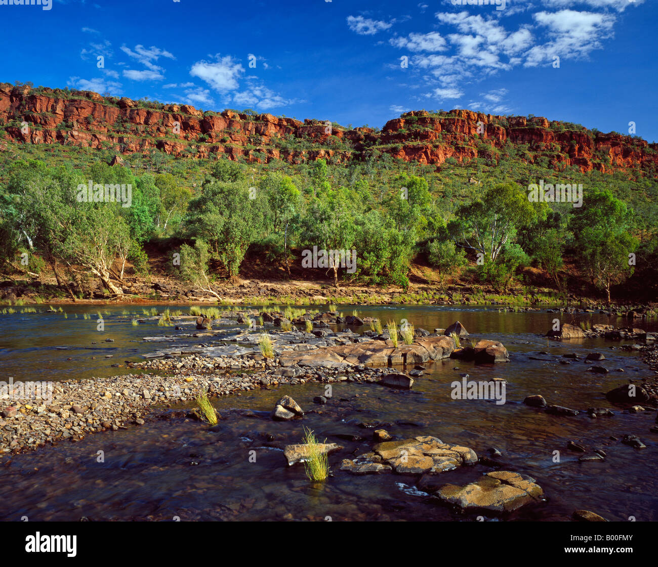 Red cliffs over the Victoria River Gregory National Park Northern ...