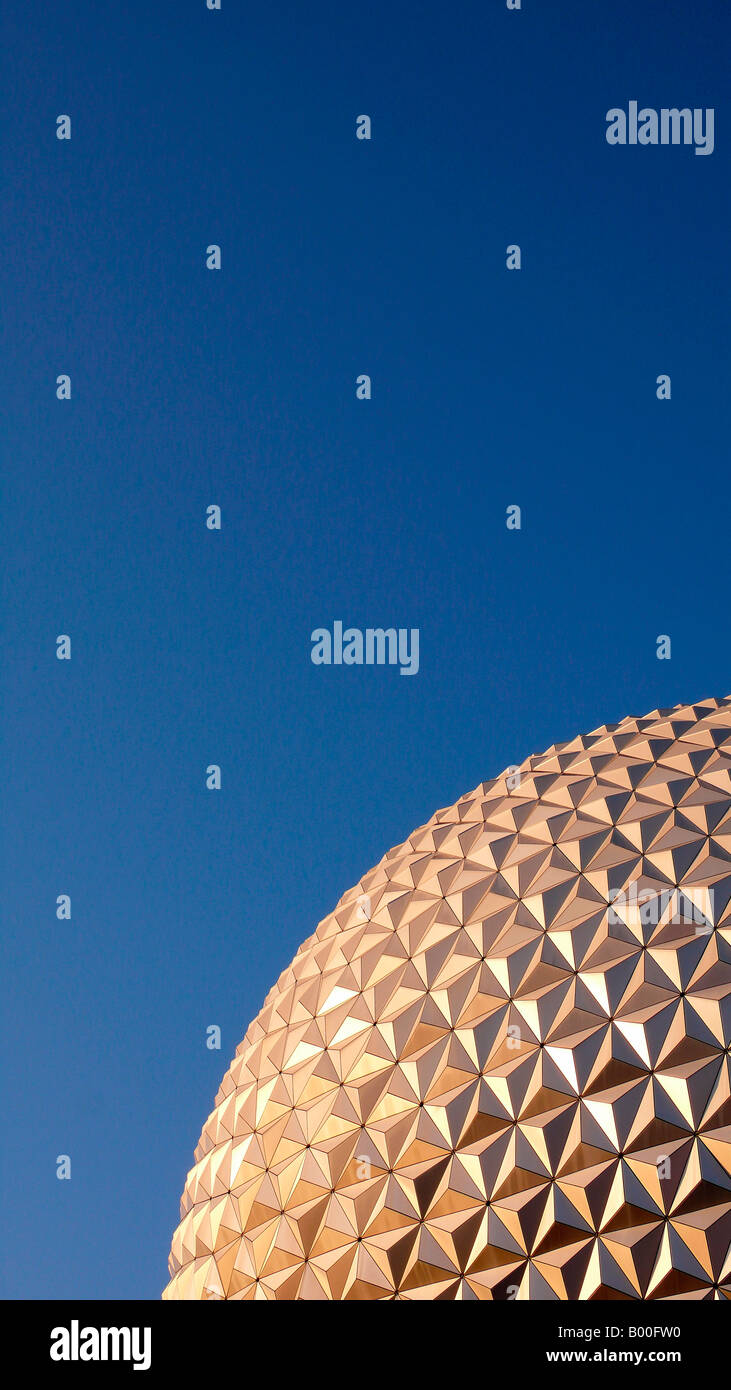 Geometric architectural sphere against bright blue sky Stock Photo - Alamy