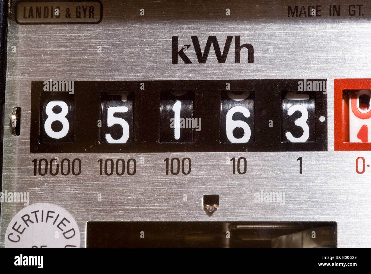 Electricity Meter Display Stock Photo - Alamy