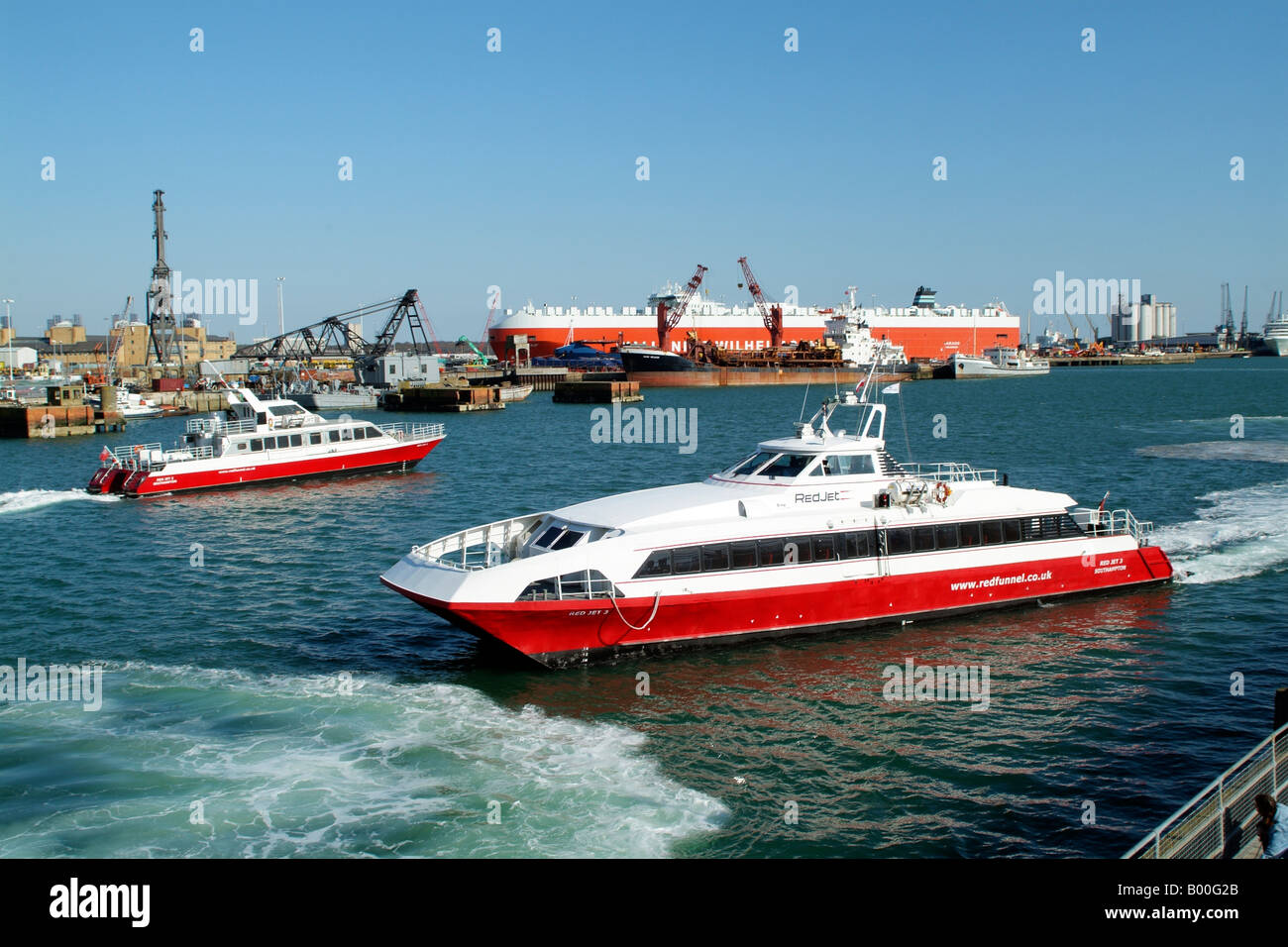 Red Jet Catamarans operated by Red Funnel Company between Southampton ...