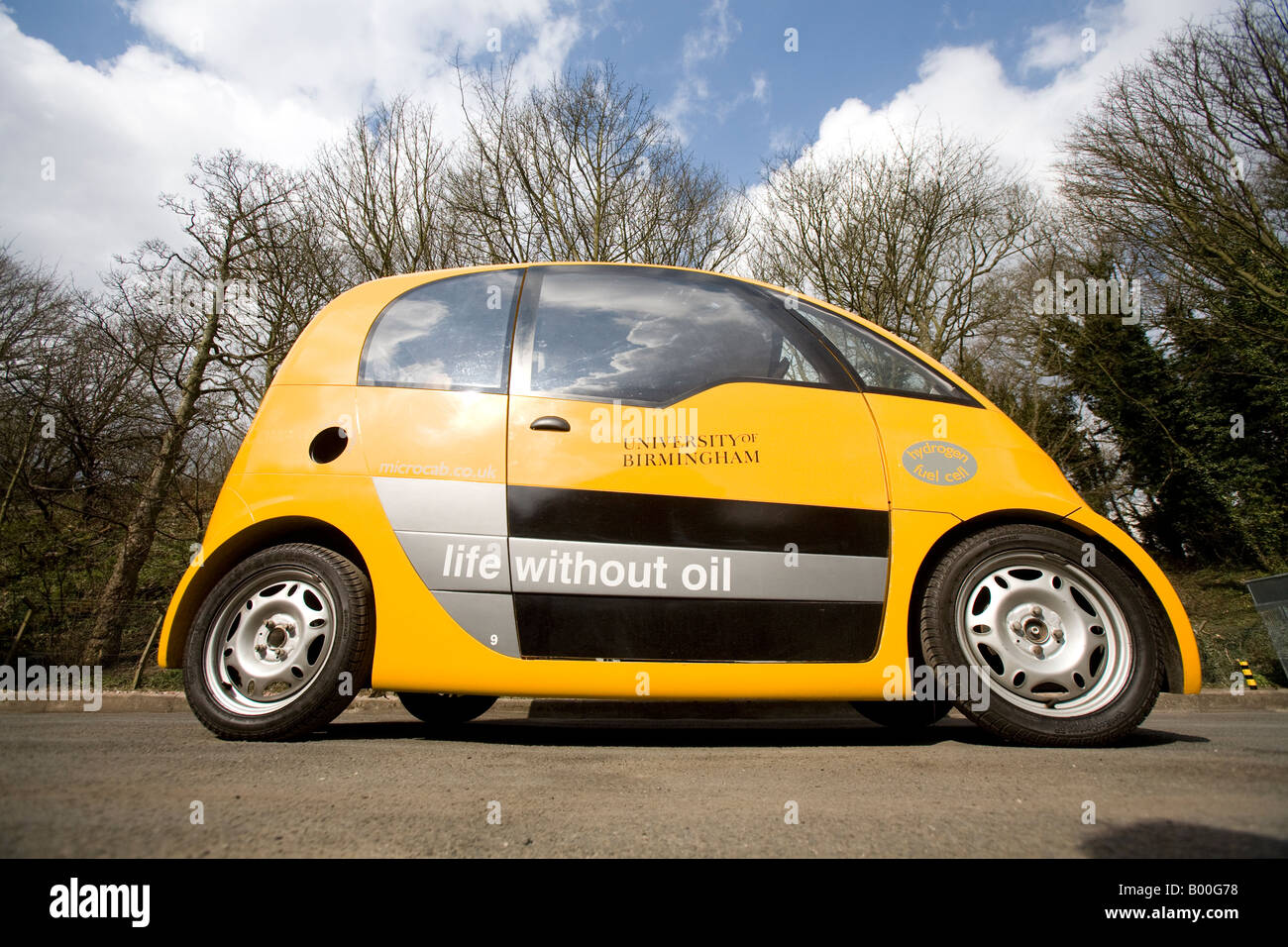 A small Hydrogen Fuel Cell powered car made by Microcabs in Coventry ...