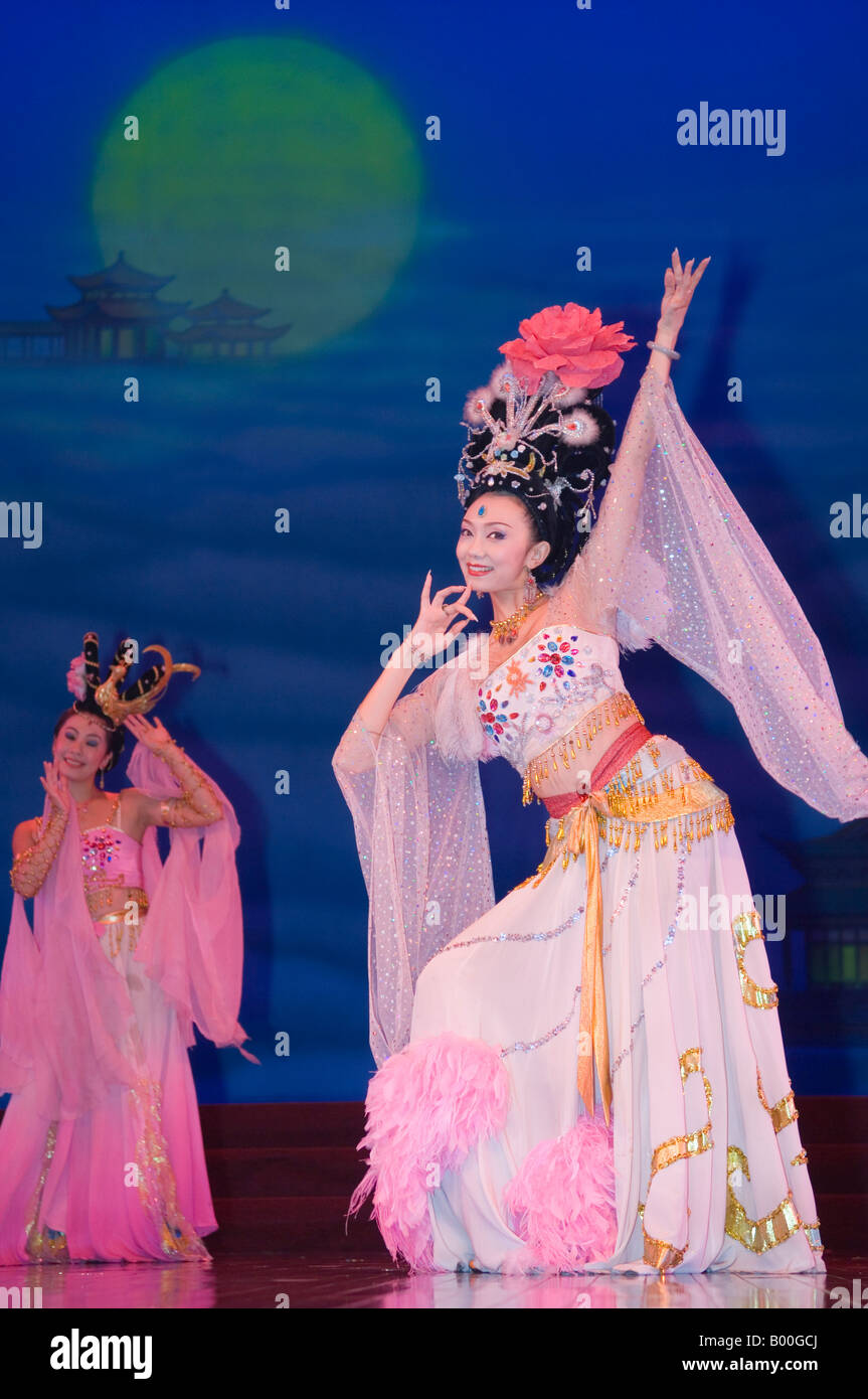 Dancers performing of Silk Road a Tang dance at the Tang Dynasty ...