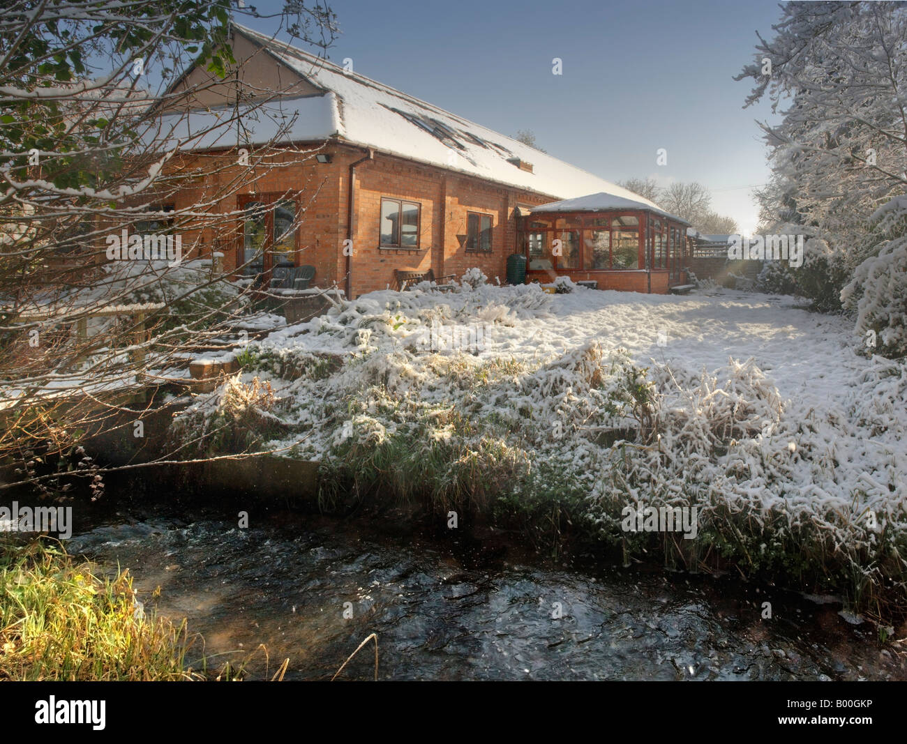 A snow covered rural landscape in the countryside Stock Photo - Alamy