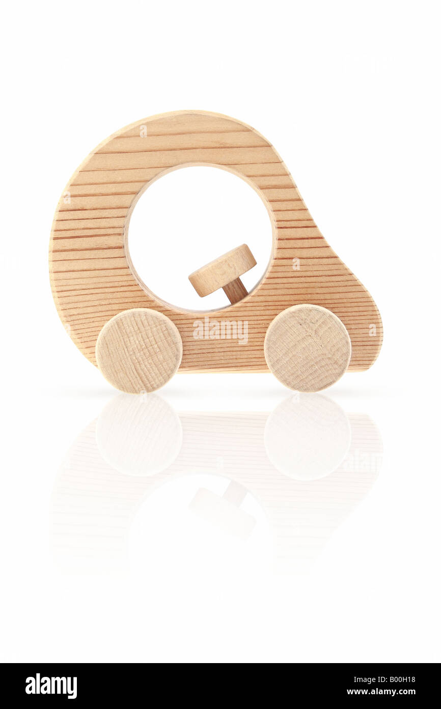 Wooden toy car, side view Stock Photo - Alamy