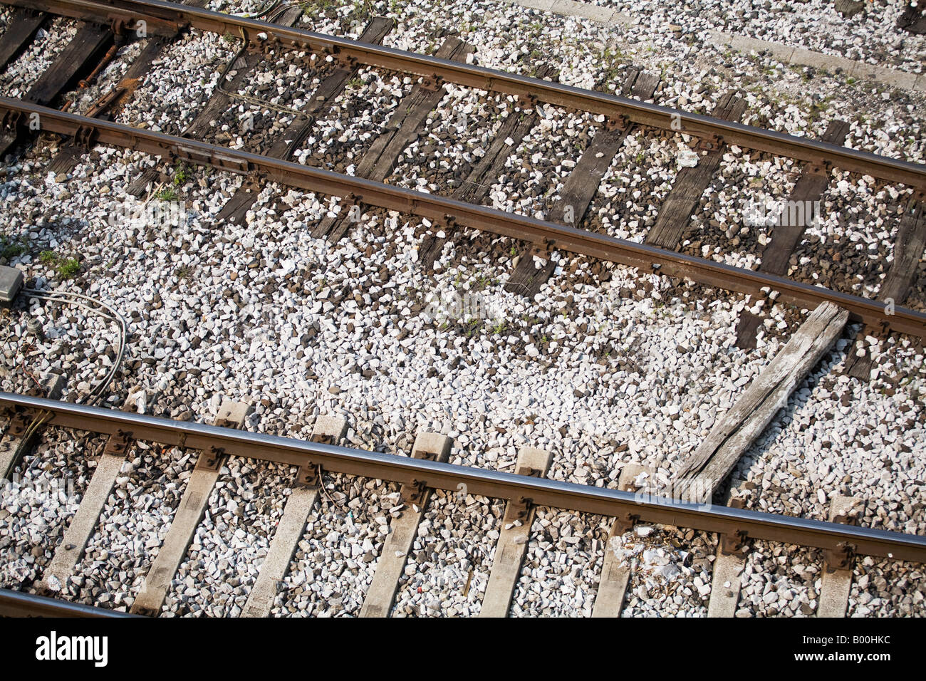 Train tracks in Italy Stock Photo - Alamy