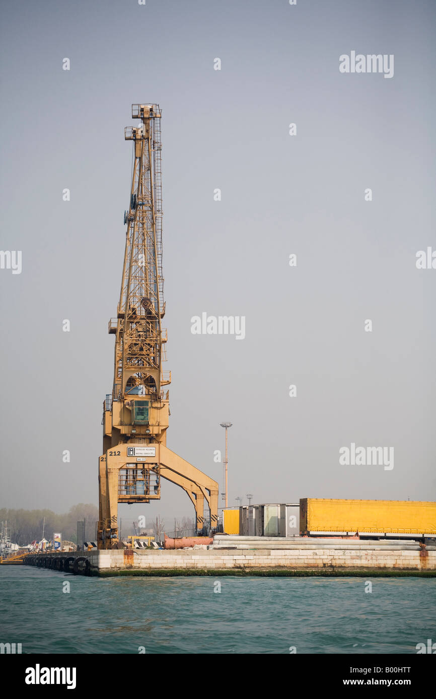Shipping Crane, Venice Italy Stock Photo - Alamy