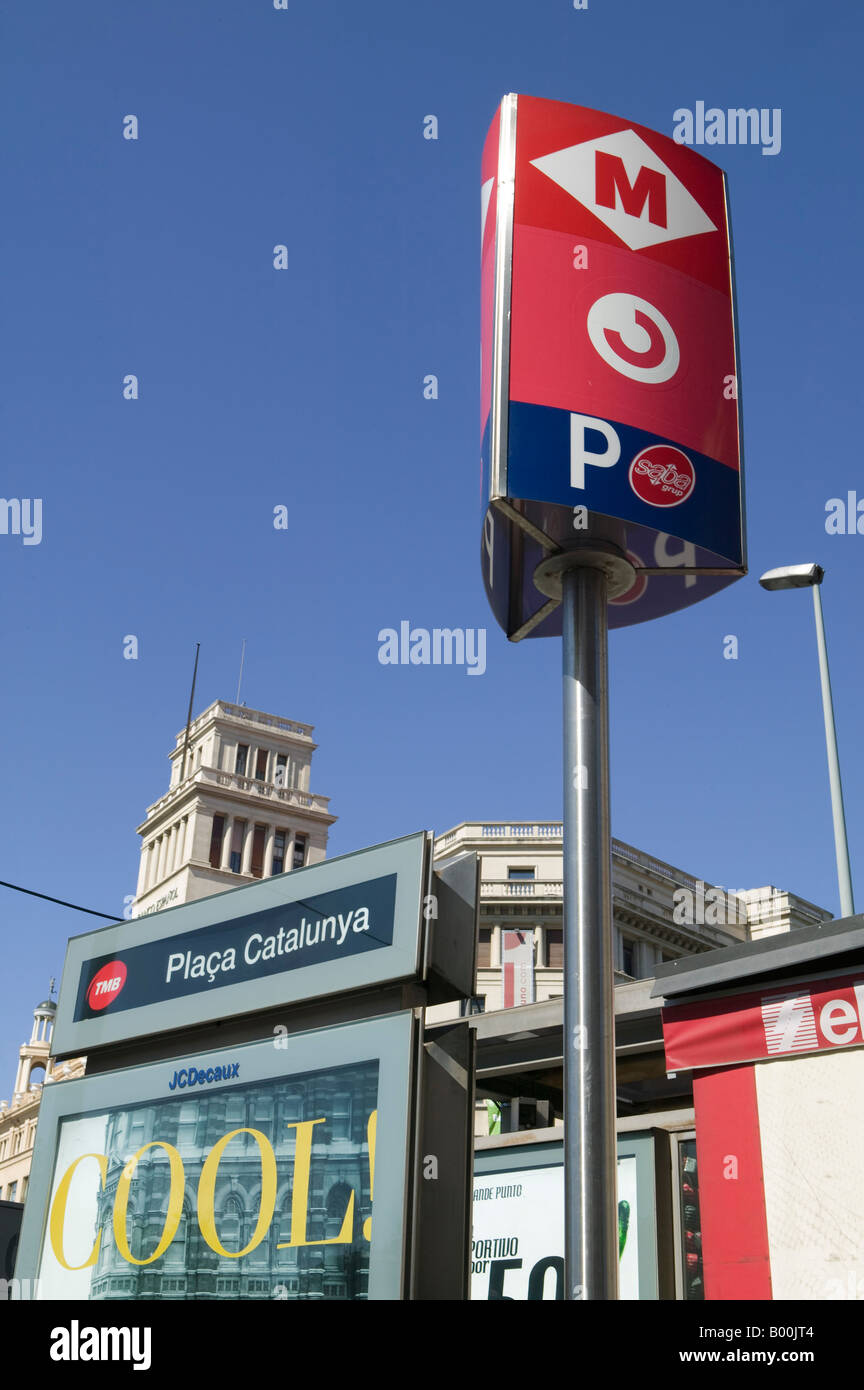 metro, Barcelona, Spain, station, rail, subway, train, symbol, TMB ...