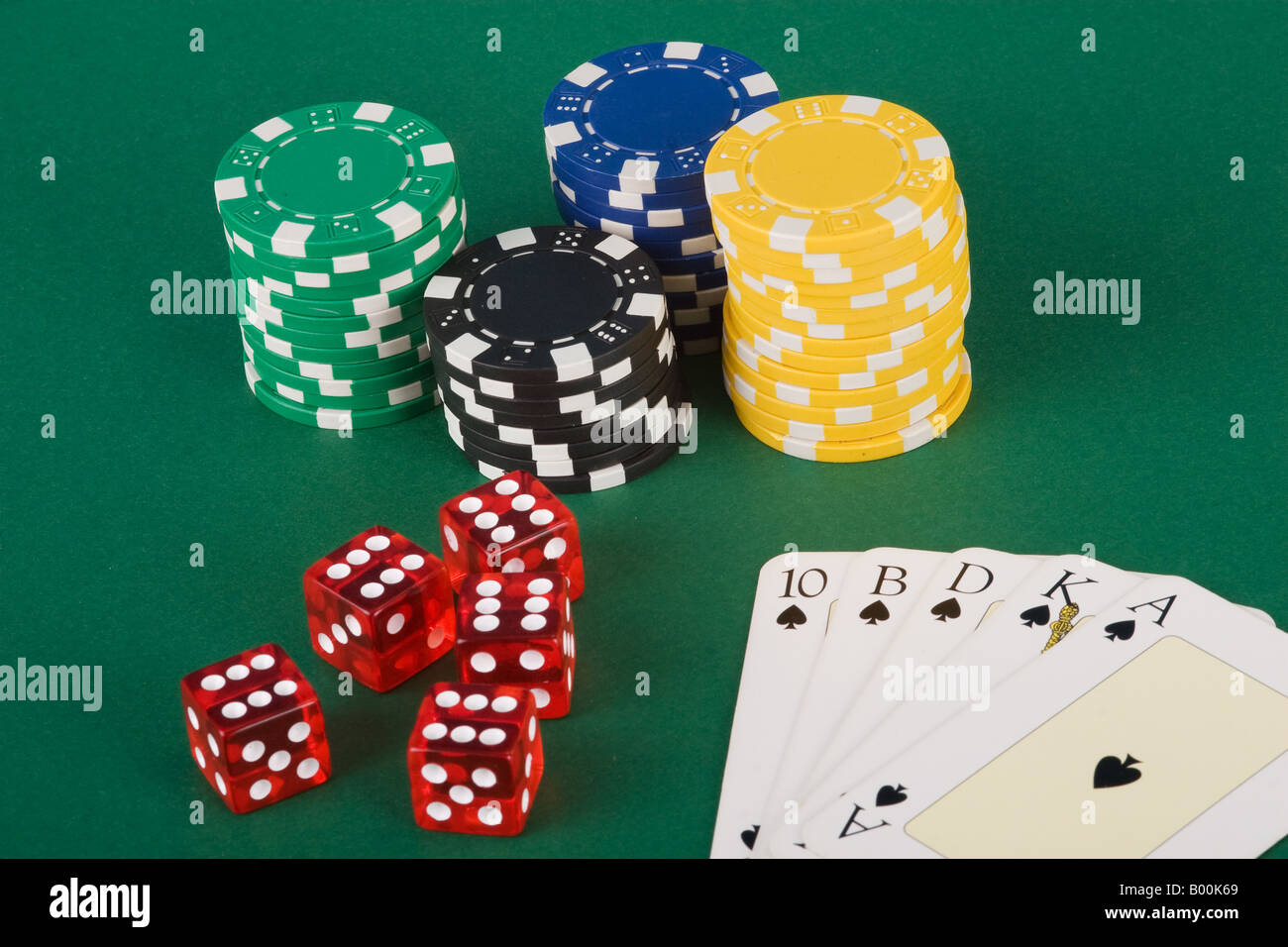 dice and cards Stock Photo - Alamy