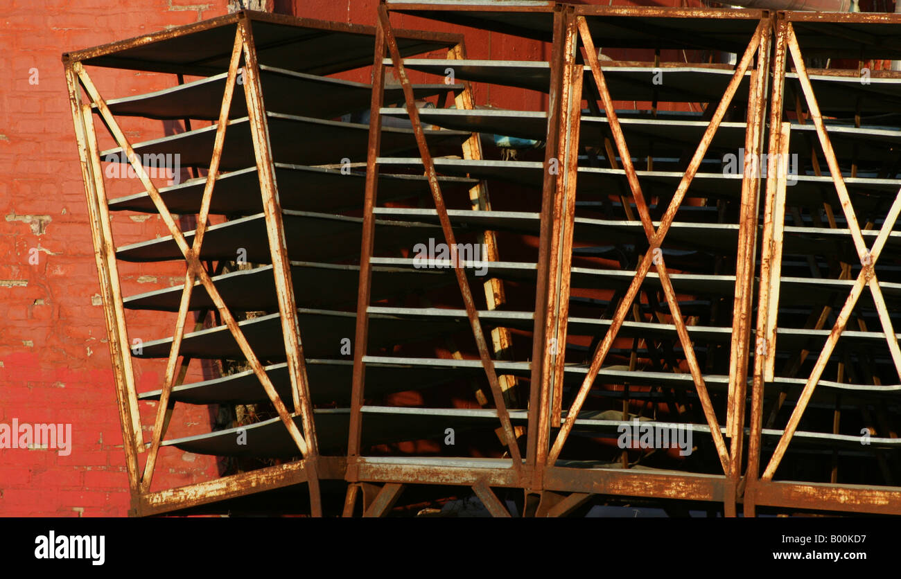 storage racks on a loading dock at an ice factory Stock Photo - Alamy