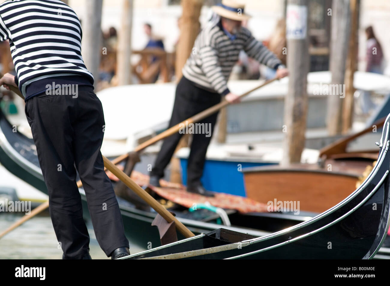 gondoliers on the grand canal Stock Photo - Alamy