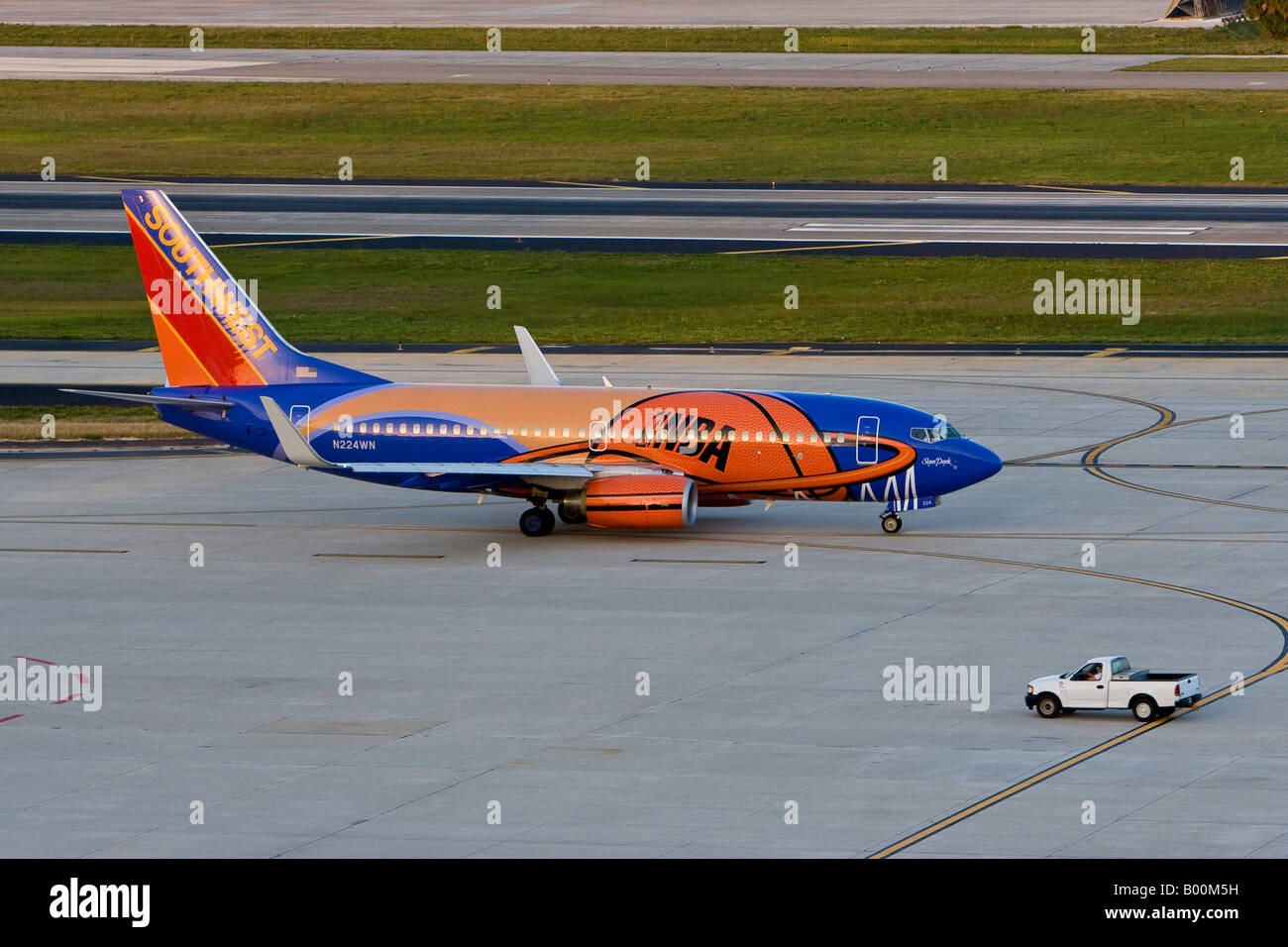 Southwest Airlines NBA Decorated Aircraft on the Tarmac at Tampa ...