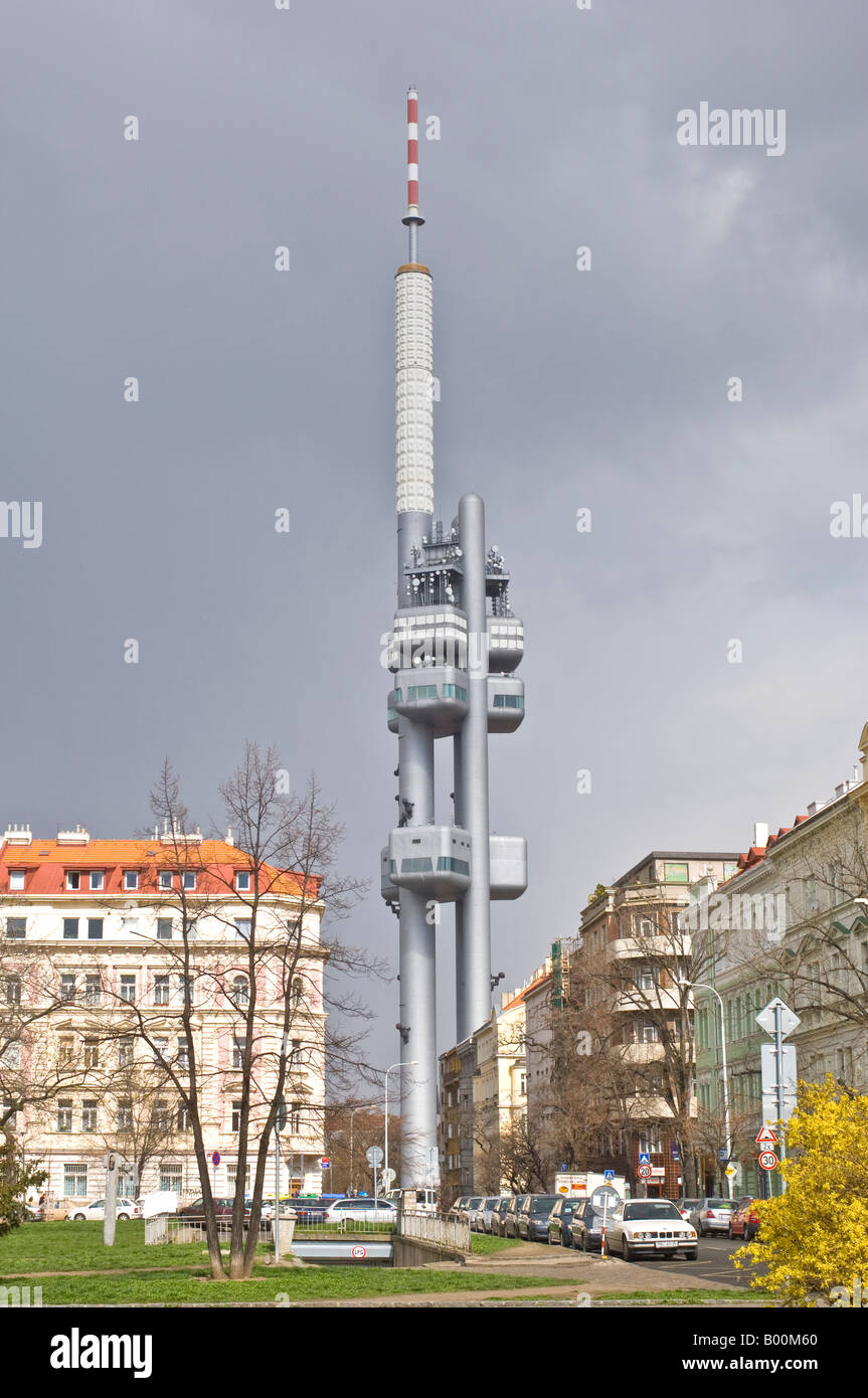 The Žižkov Television Tower in Prague Stock Photo - Alamy