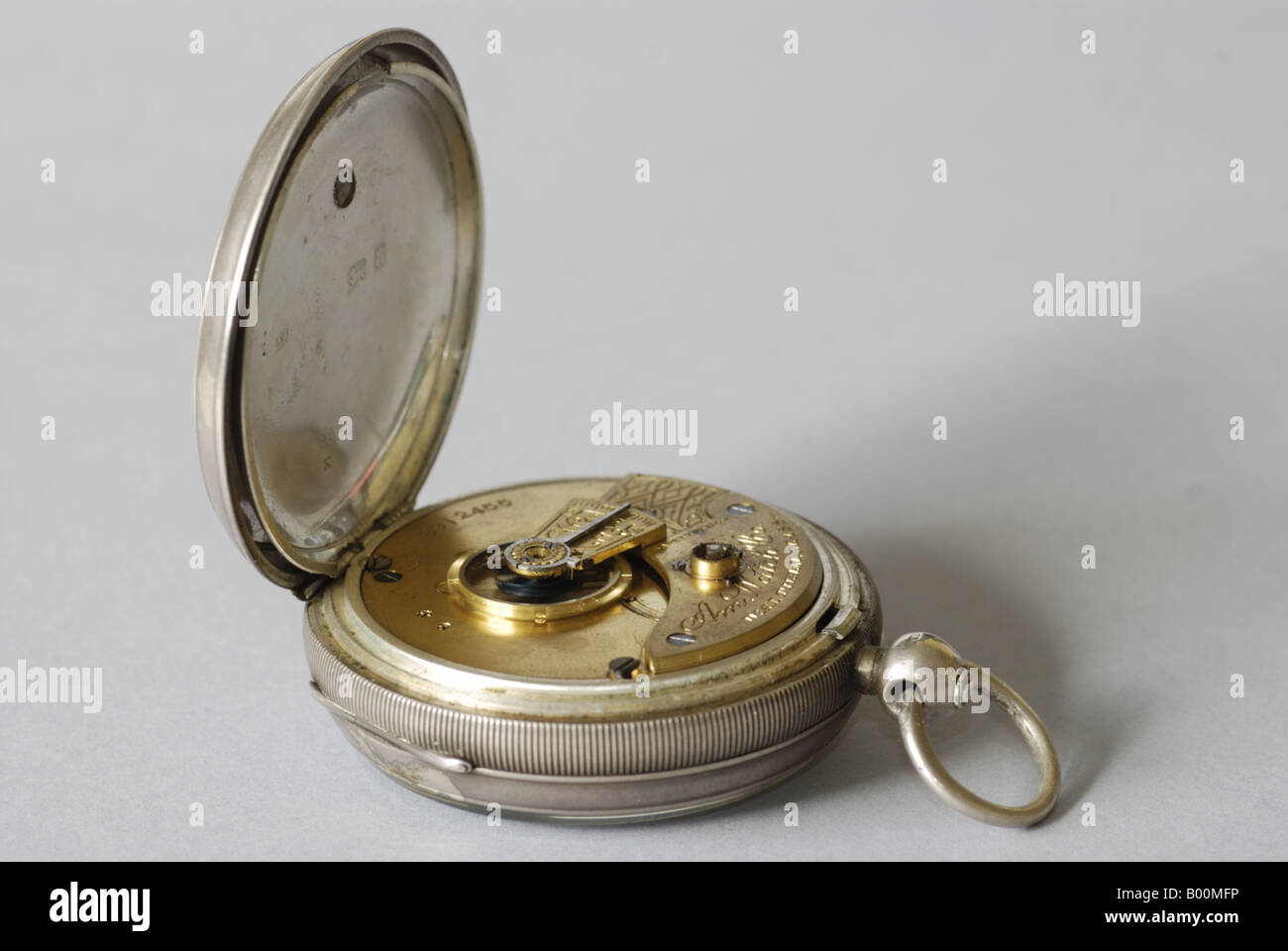Silver Pocket Watch Stock Photo - Alamy