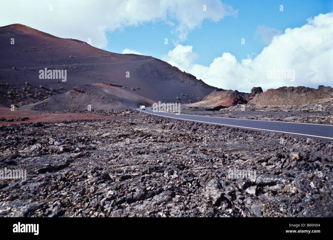 Road through Lava Field Stock Photo - Alamy
