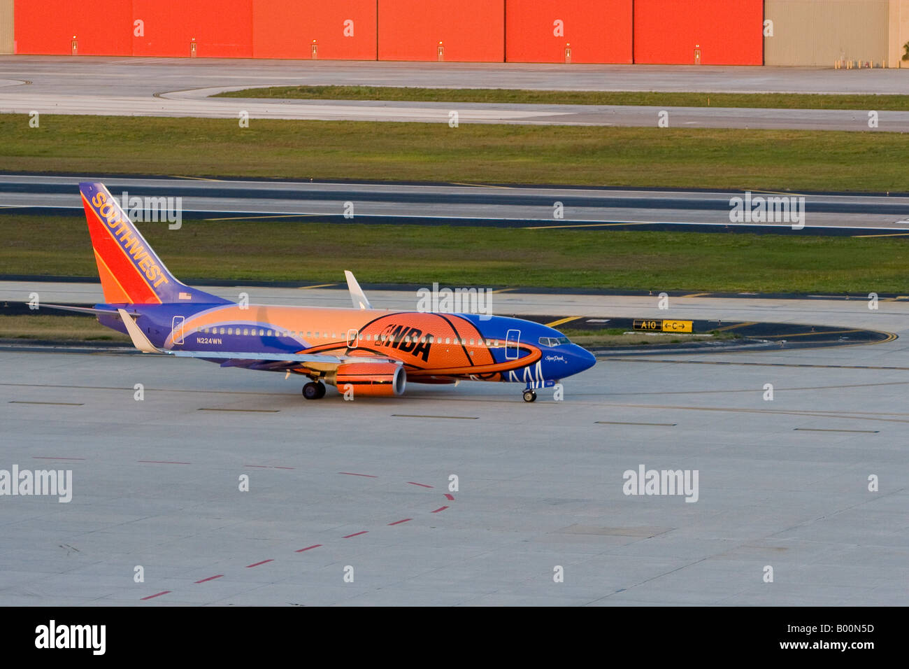 Southwest Airlines NBA Decorated Aircraft on the Tarmac at Tampa ...