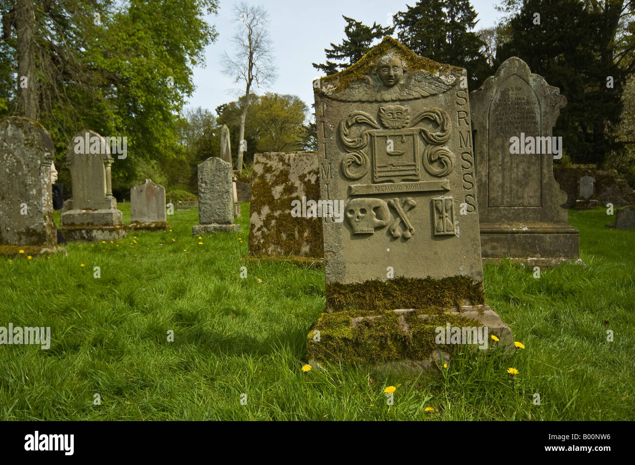 Old headstones in a graveyard near Scone Palace, Scotland Stock Photo ...