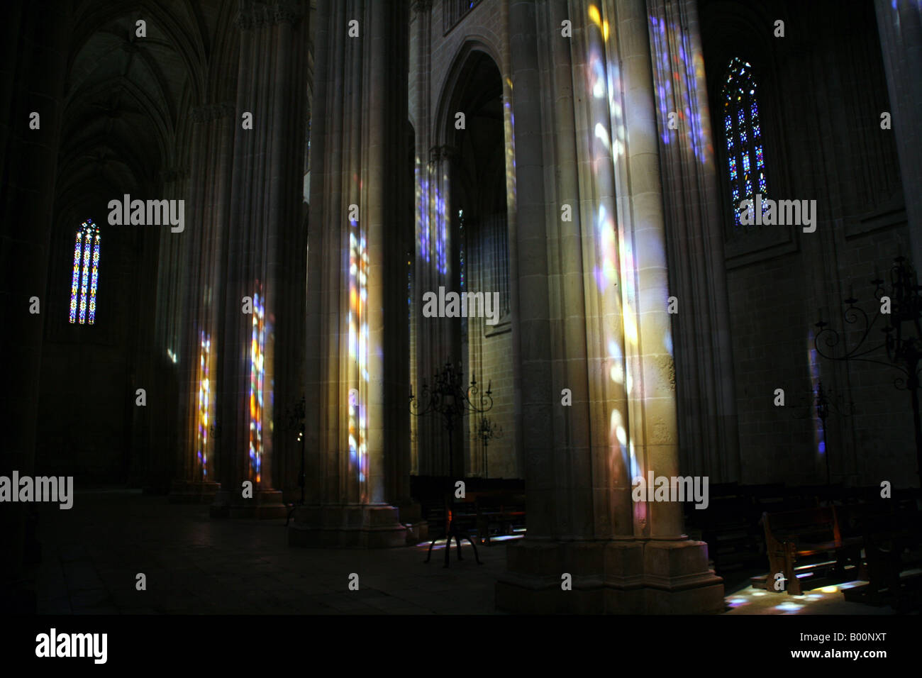 Inside the cathedral of Batalha Monastery, Portugal Stock Photo - Alamy