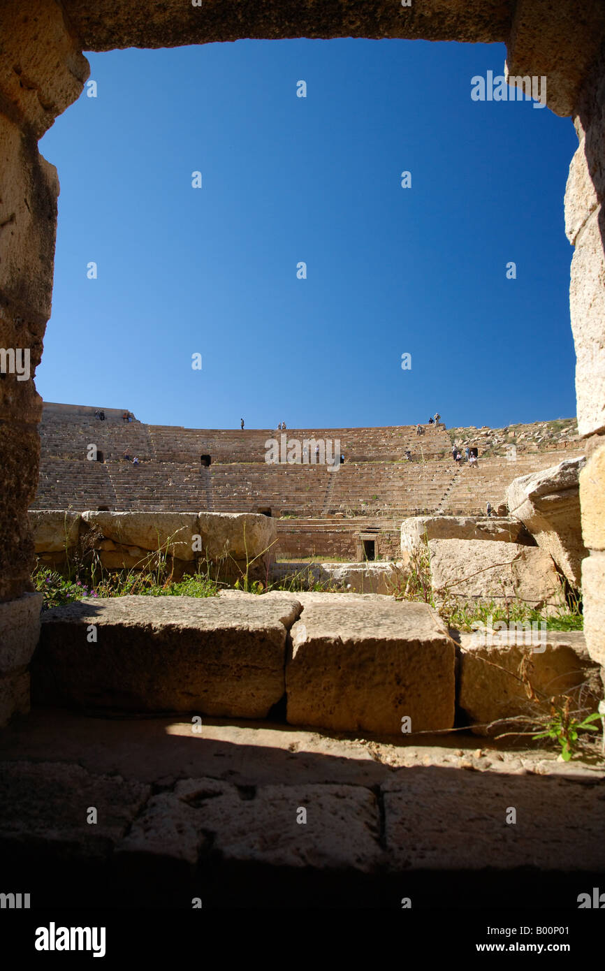 Roman Amphitheatre, Leptis Magna, Libya, North Africa Stock Photo - Alamy