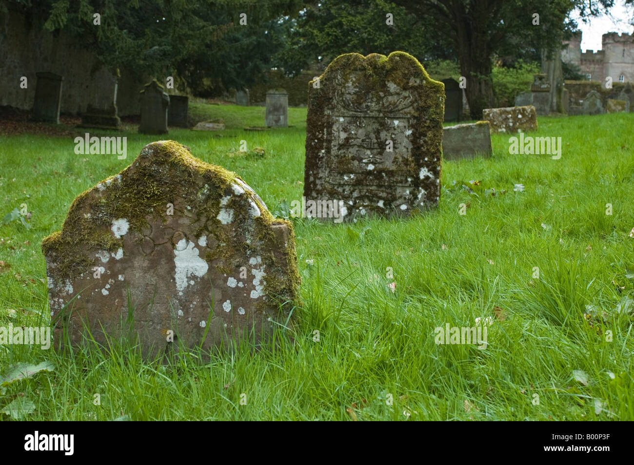 Old headstones in a graveyard near Scone Palace, Scotland Stock Photo ...