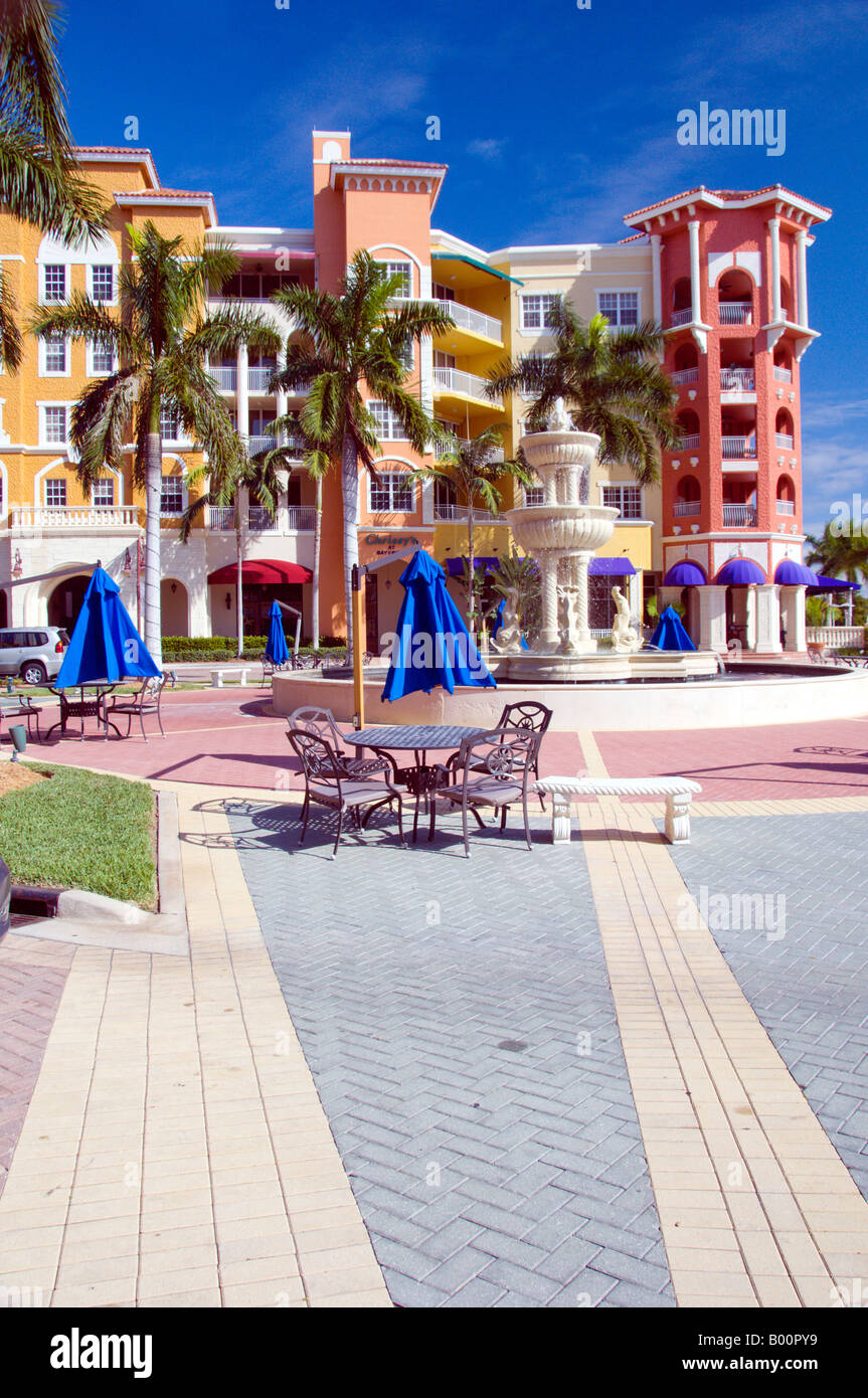 The Bayfront shopping and dining complex in Naples, Florida USA Stock ...