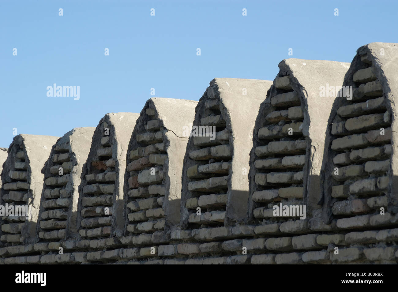 The walls of the Ark Fortress Bukhara Uzbekistan Stock Photo - Alamy