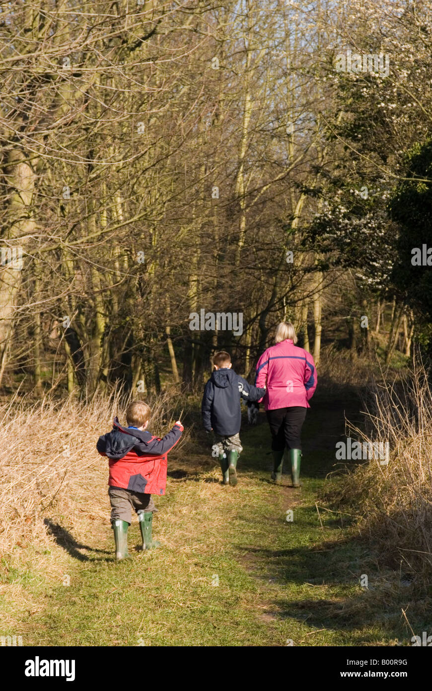 Family On Country Walk Stock Photo - Alamy