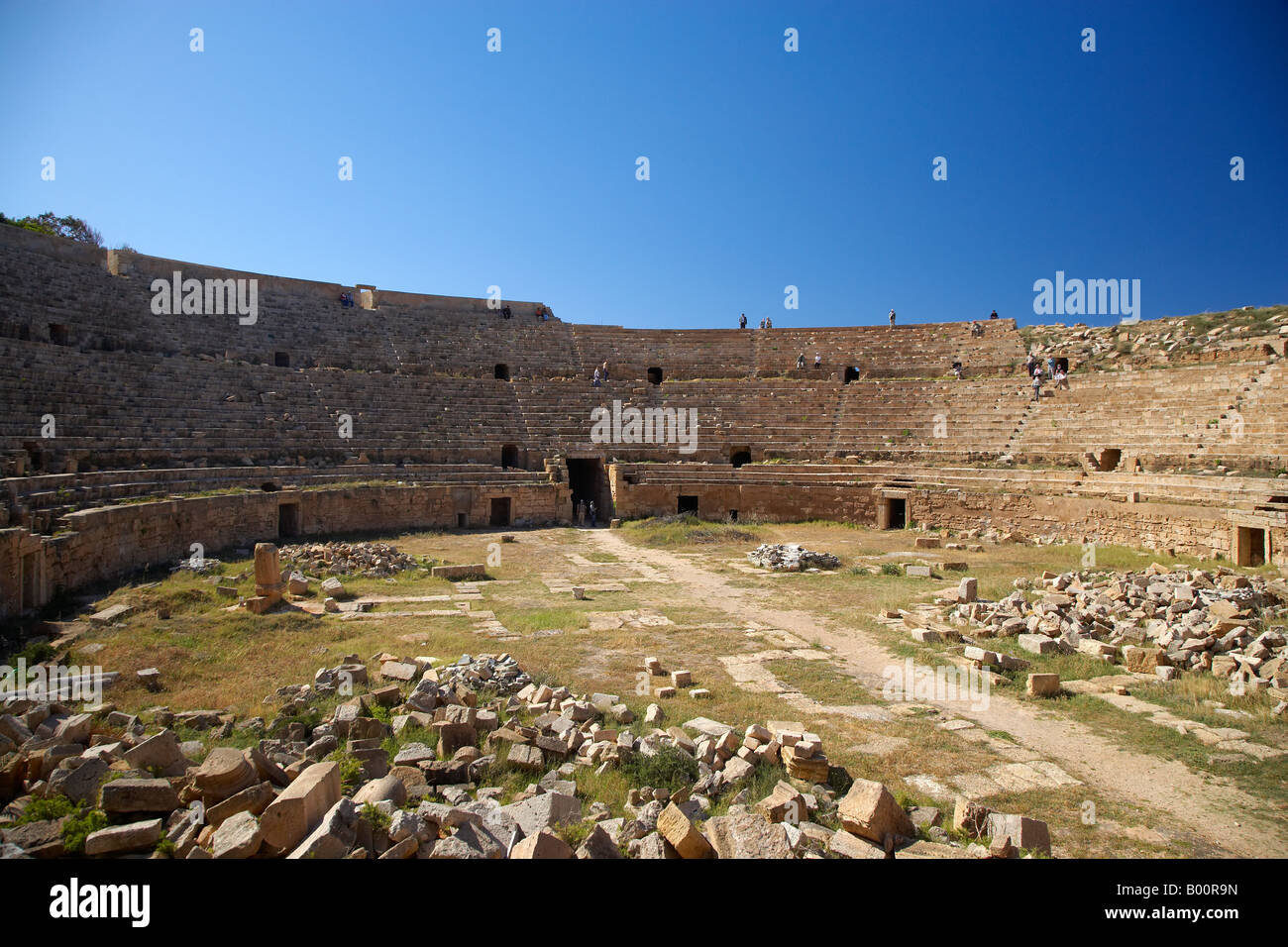 Roman Amphitheatre, Leptis Magna, Libya, North Africa Stock Photo - Alamy